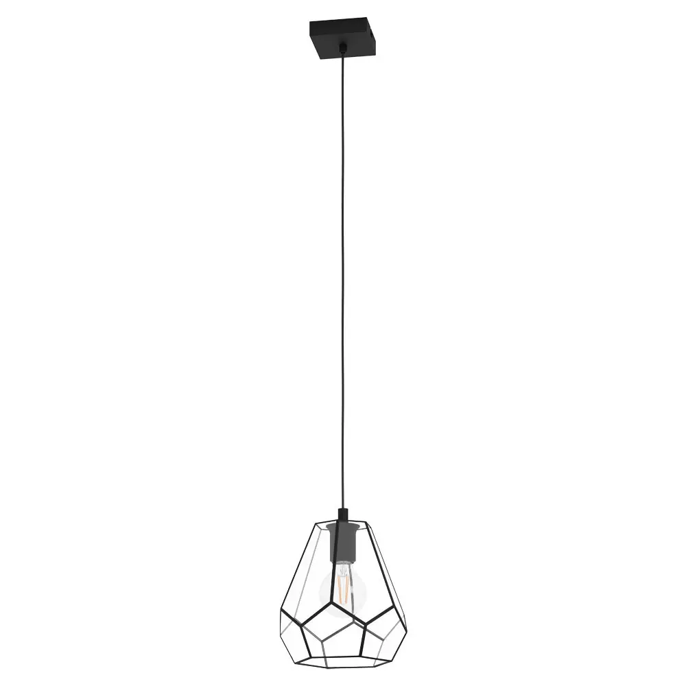 Eglo 43643 "MARDYKE" 110 Cm Yüksekliğinde Çelik Siyah Sarkıt Avize ...