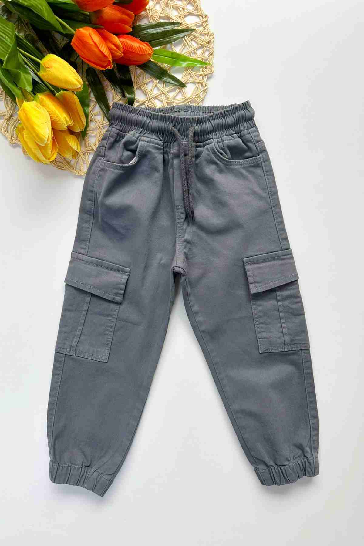 GRİ RENK KARGO CEP PANTOLON