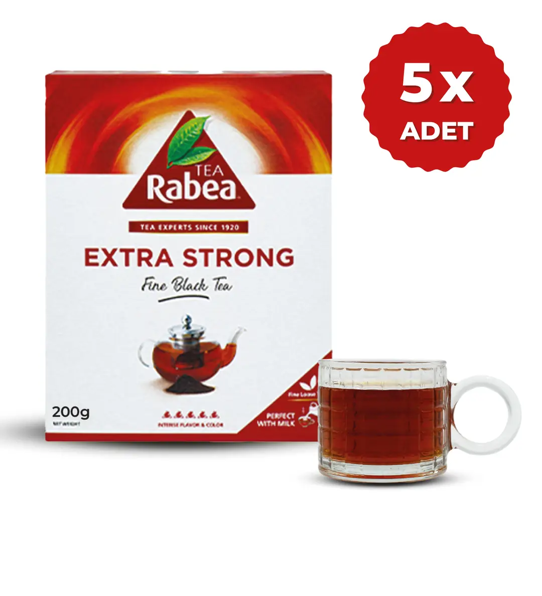 Rabea Tea - Express Yumuşak Içimli Zengin Aromalı Siyah Çay 100 Poşet