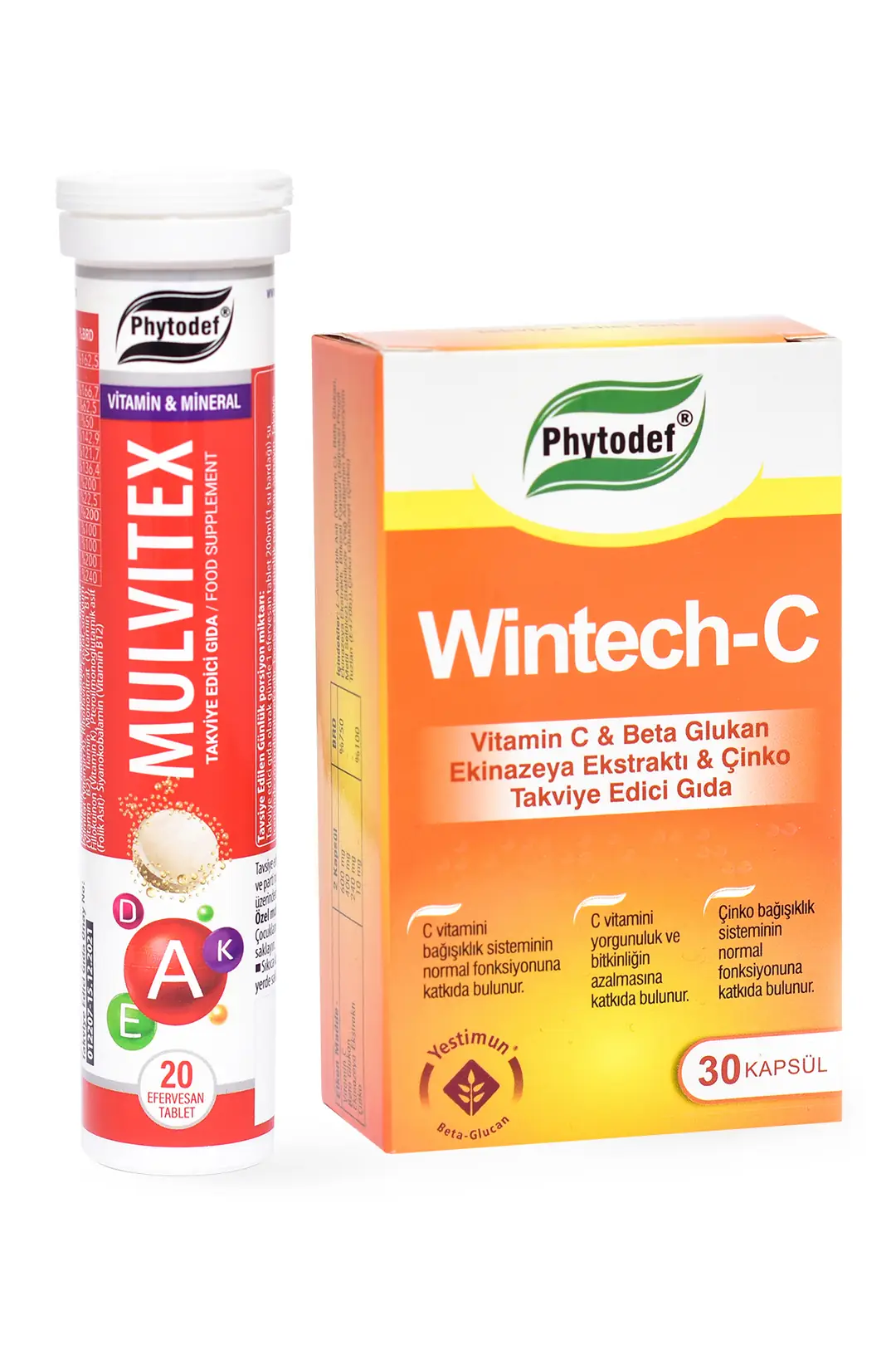 Mulvitex Multivitamin Efervesan Tablet - 20 Adet & Wintech C Beta ...