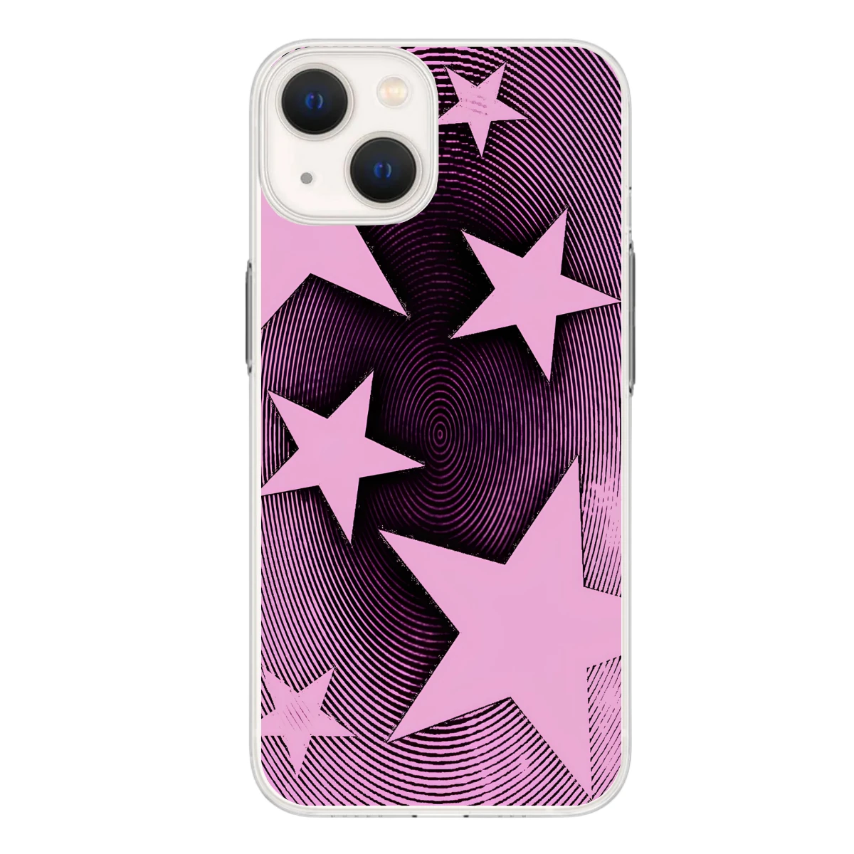 Y2K Pink Stars Baskılı Telefon Kılıfı (Android/Ios Uyumlu)