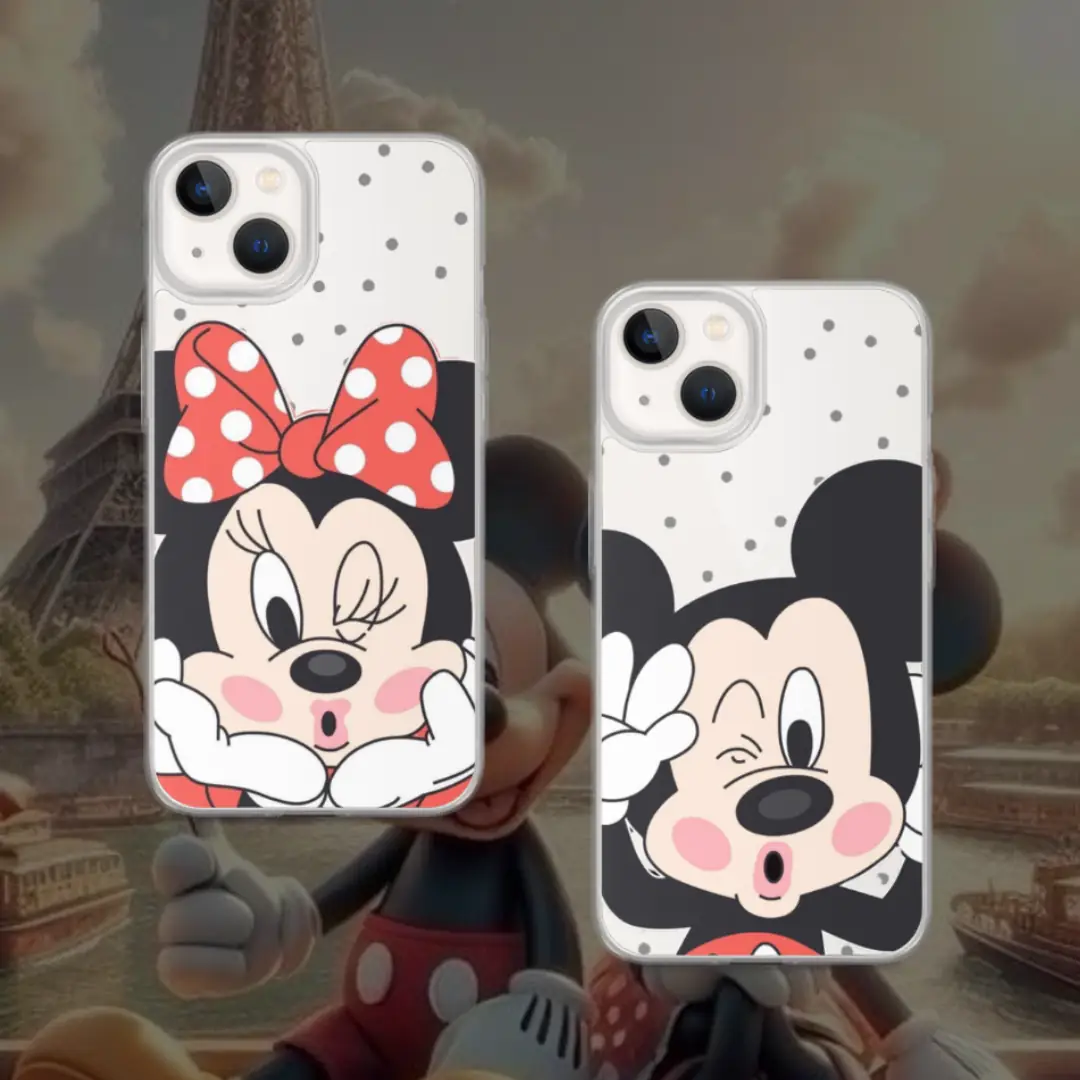 Mickey & Minnie Mouse Baskılı Çift Telefon Kılıfları (Android/Ios Uyumlu)