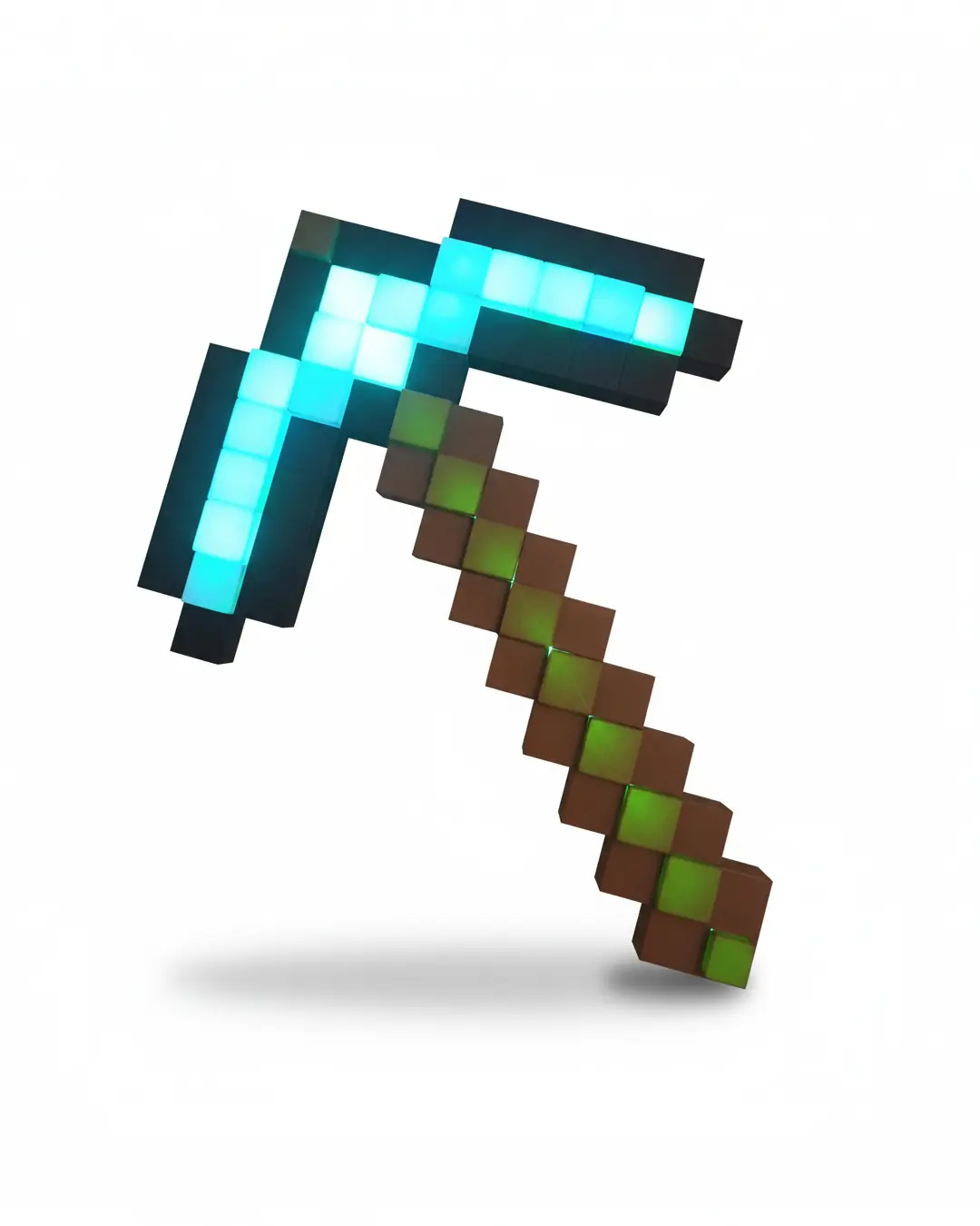 Minecraft Elmas Kazma Gece Lambası - Pixel Art Tasarımlı LED Dekoratif