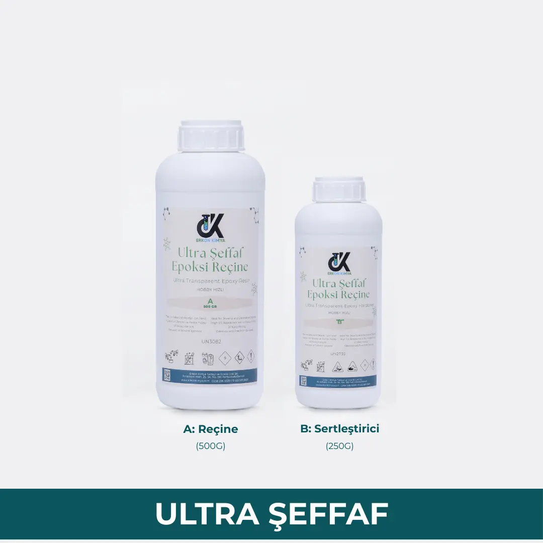 ULTRA ŞEFFAF HIZLI Hobby Epoxy Epoksi Reçine İnce Döküm Fast 1,5kg