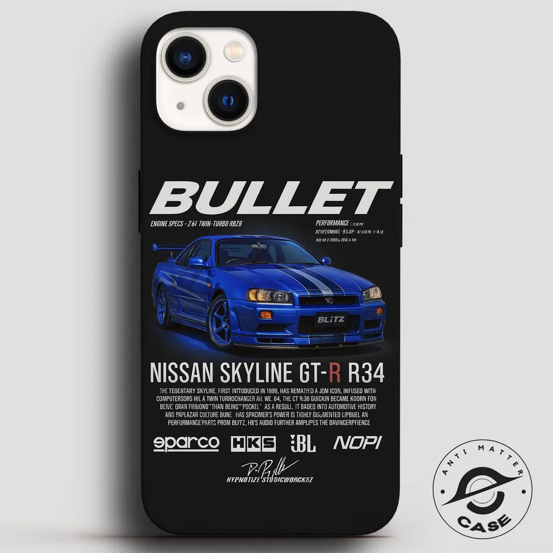 BULLET GT-R | Nissan Skyline R34 Özel Tasarım Telefon Kılıfı
