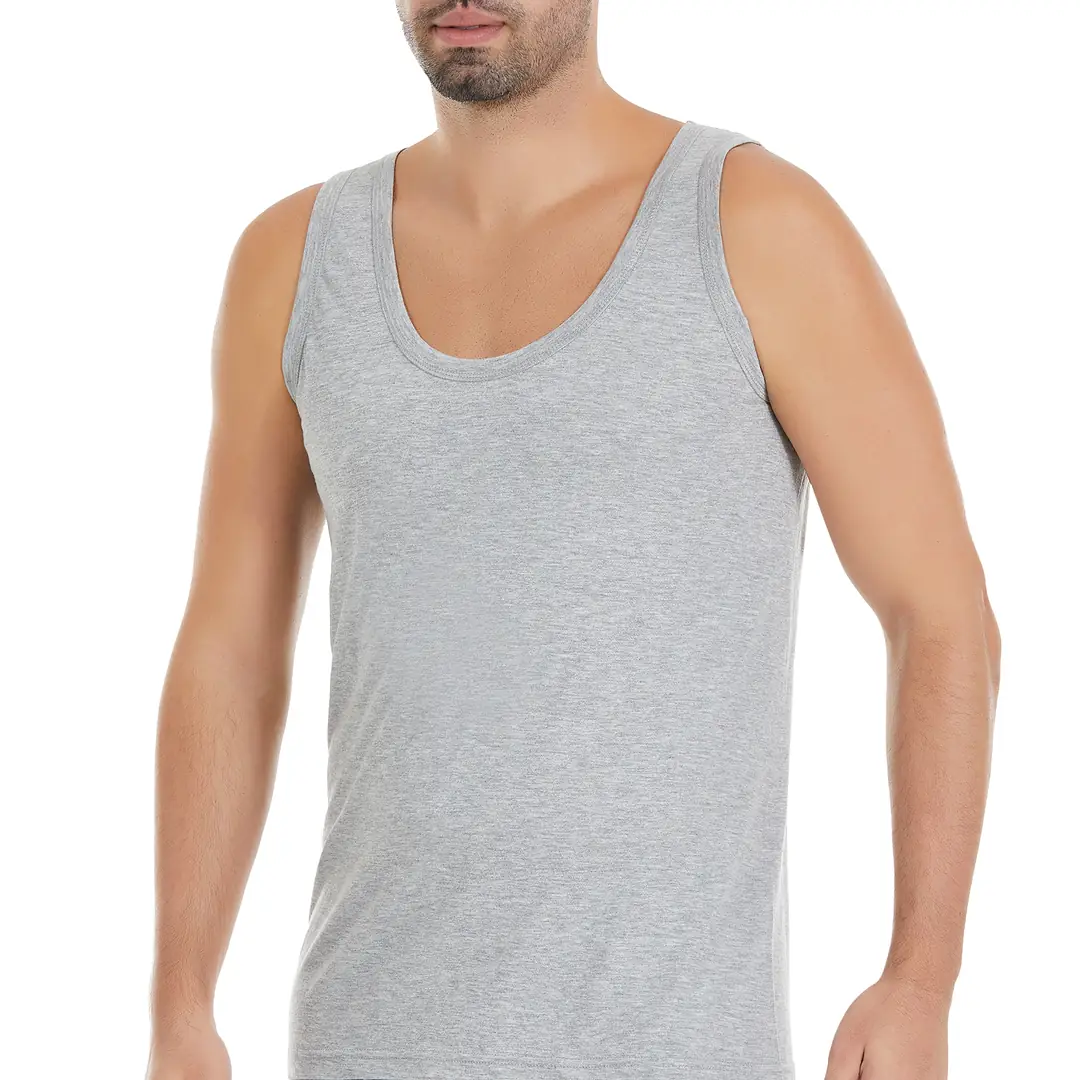 Yıldız Çamaşır Erkek Gri 6'lı Paket %100 Pamuk Atlet