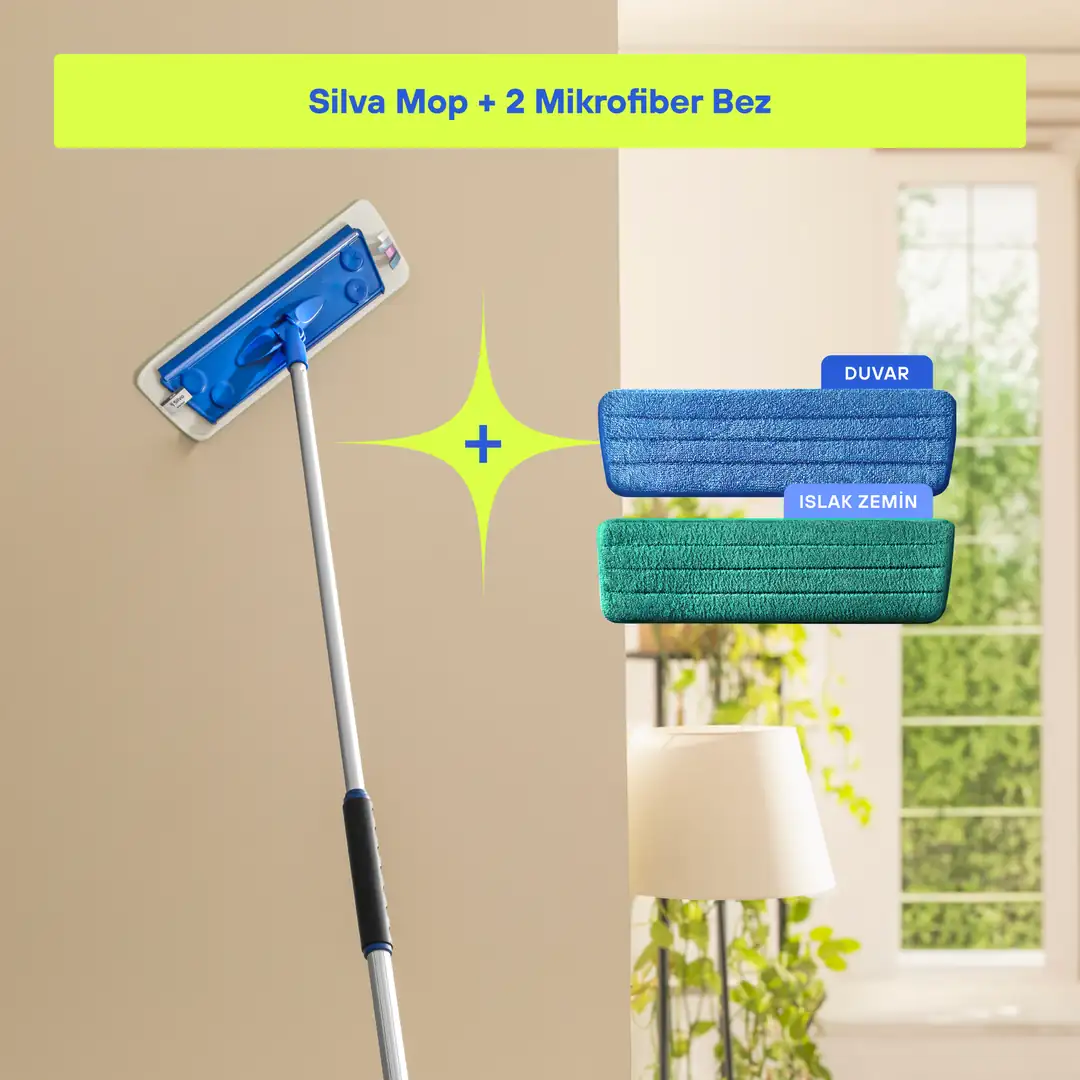 Mop 2'li Set (Islak Bez ve Duvar Bez)