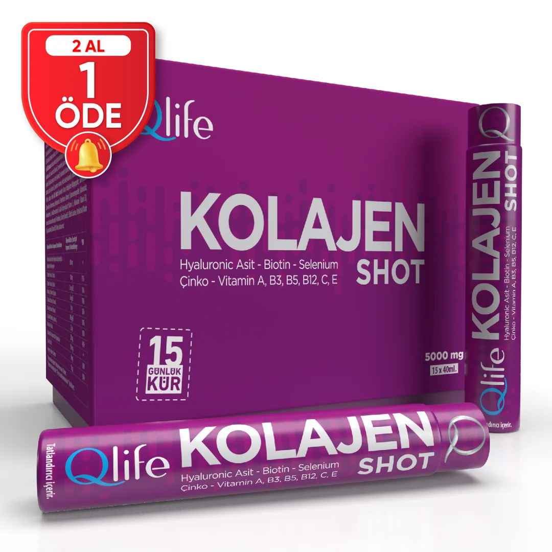 Qlife Ahududu Aromalı Cilt Elastiği Destekleyici Kompleks Vitaminli Hidrolize Tip 1&3 Kolajen 15 ...