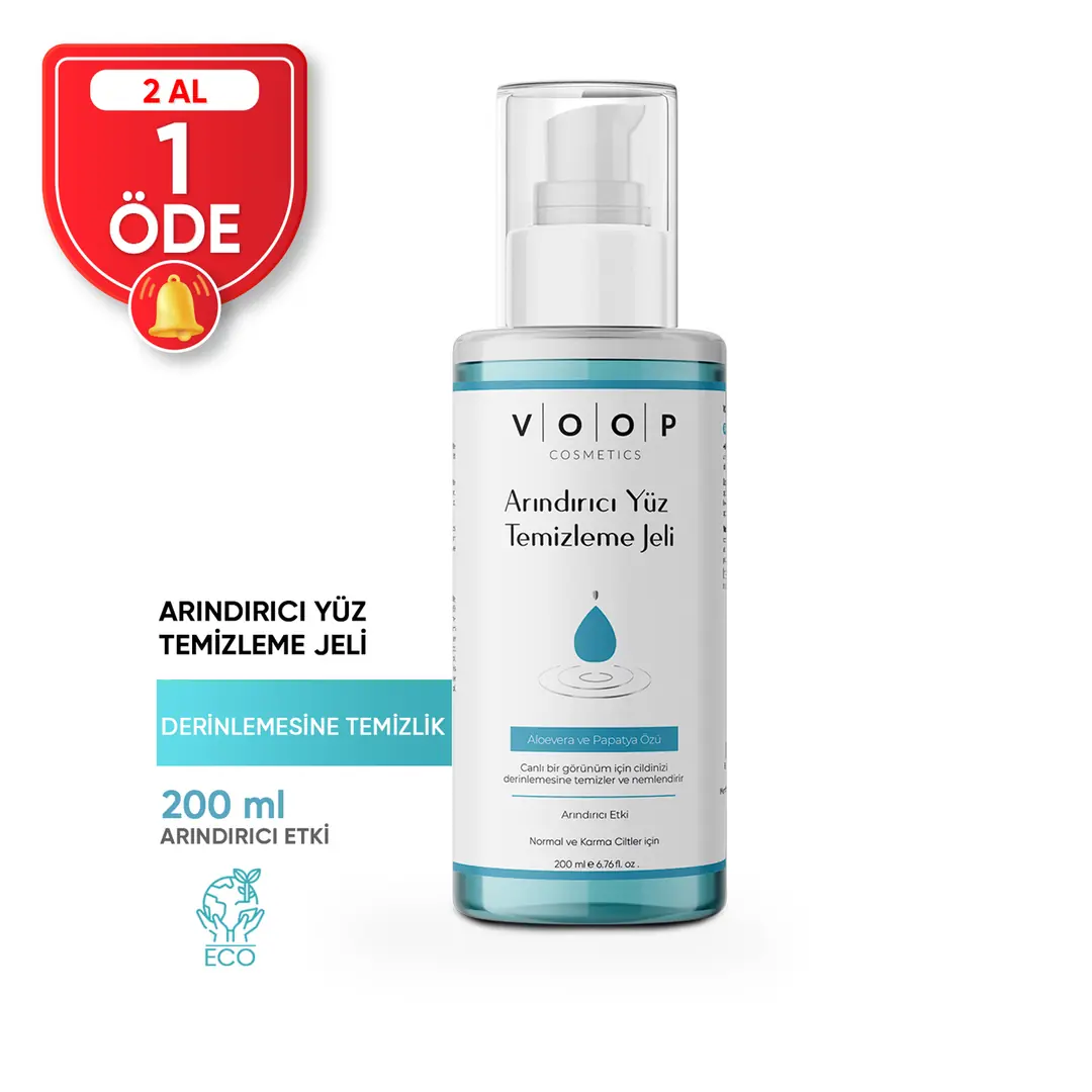 Voop Arındırıcı ve Nemlendirici Yüz Temizleme Jeli 200 ml