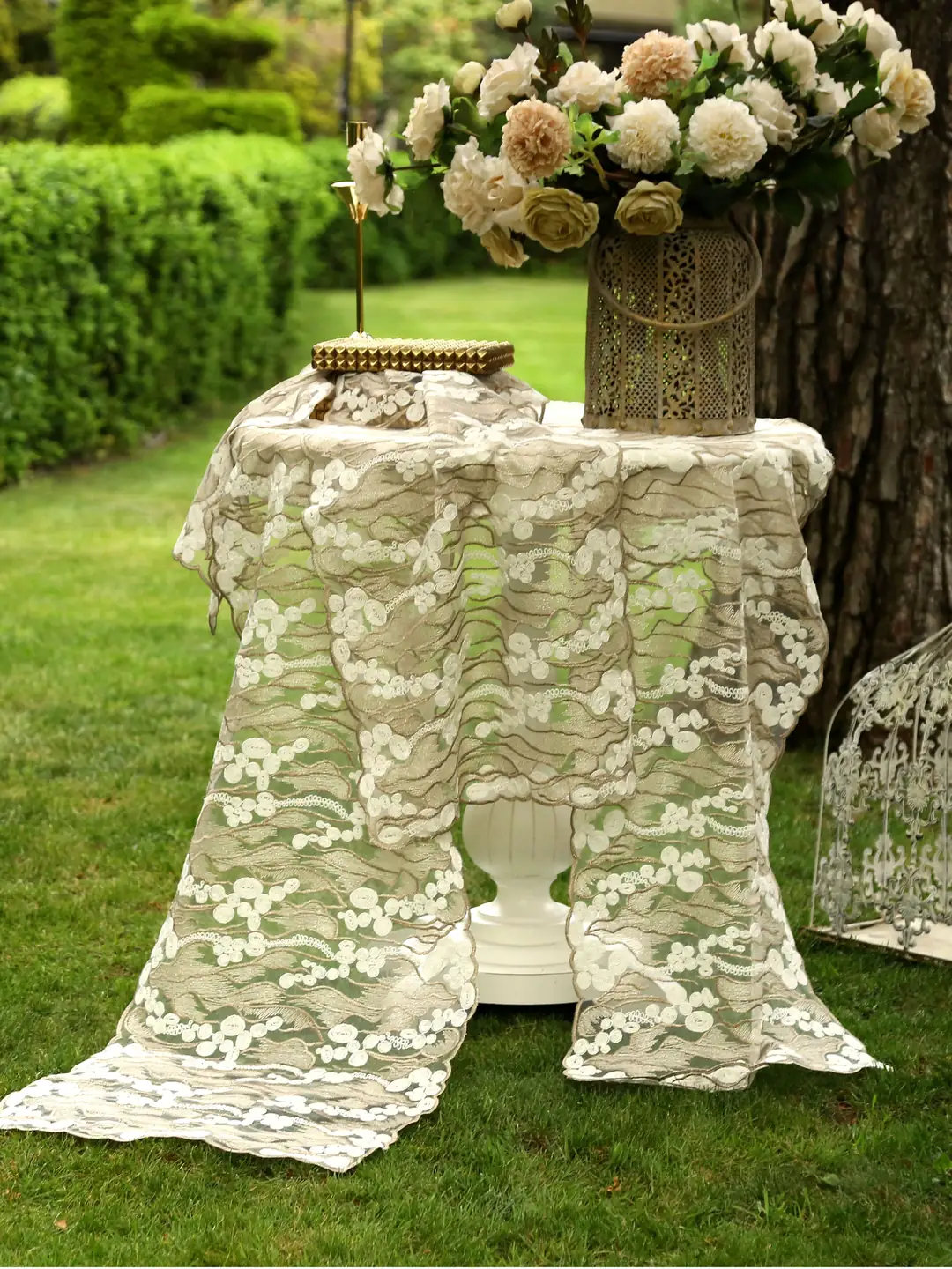 1 Adet Macy Model Fransız Güpürlü Runner ( Ranır )