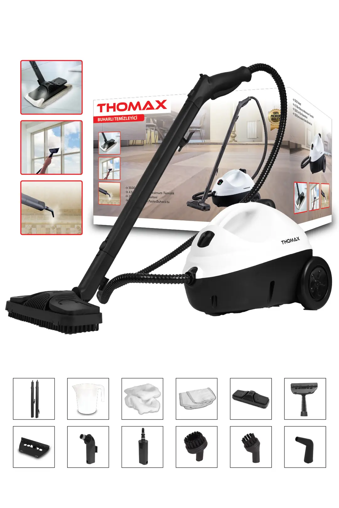 Thomax Vsc28g Çok Fonksiyonlu Buharlı Temizleyici Buharlı Temizlik Makinesi