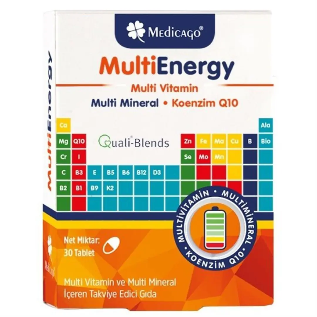 Medicago MultiEnergy Multivitamin multimineral Koenzim Q10 30 Tablet