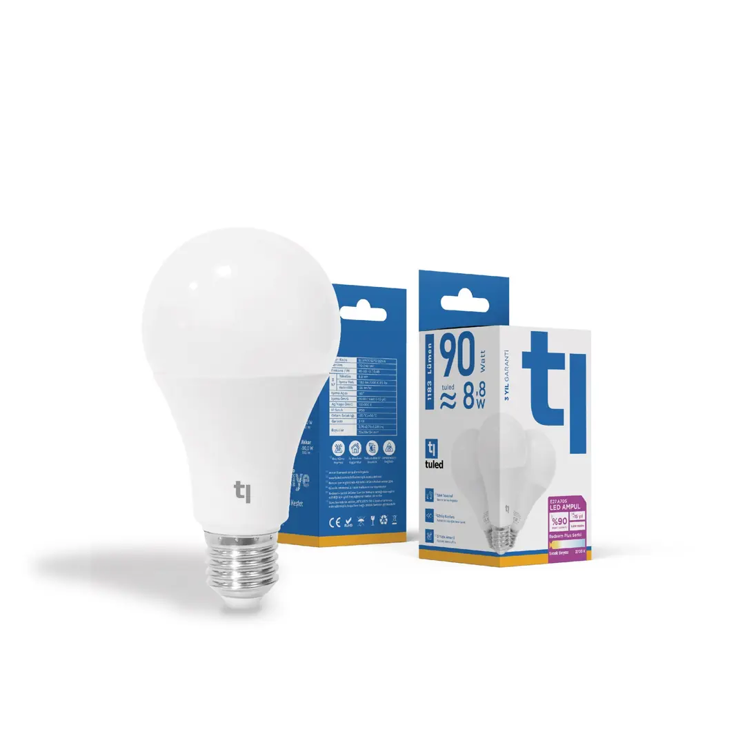 Tuled Redeem Plus A70S E27 LED Ampul, Titreşimsiz, Göz Konforu, Tekli