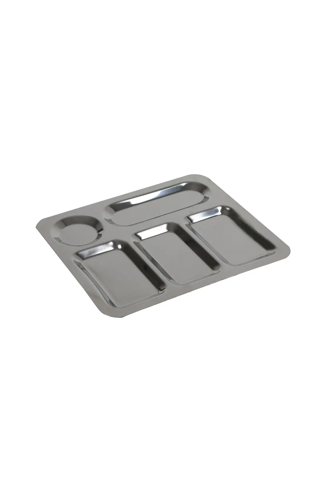 Çelik Tabldot Paslanmaz Metal Self Servis Kalın Çelik Parlak