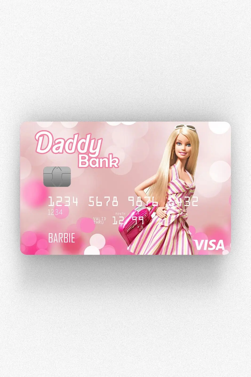 Kart Kaplama Etiketi - Daddy Bank Barbie