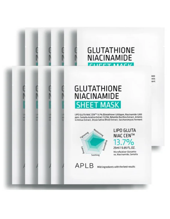 APLB Glutathione Niacinamide Sheet Mask (10 Adet)