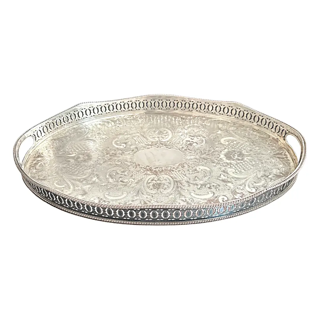 Sheffield Gümüş Kaplama 45 cm Tepsi