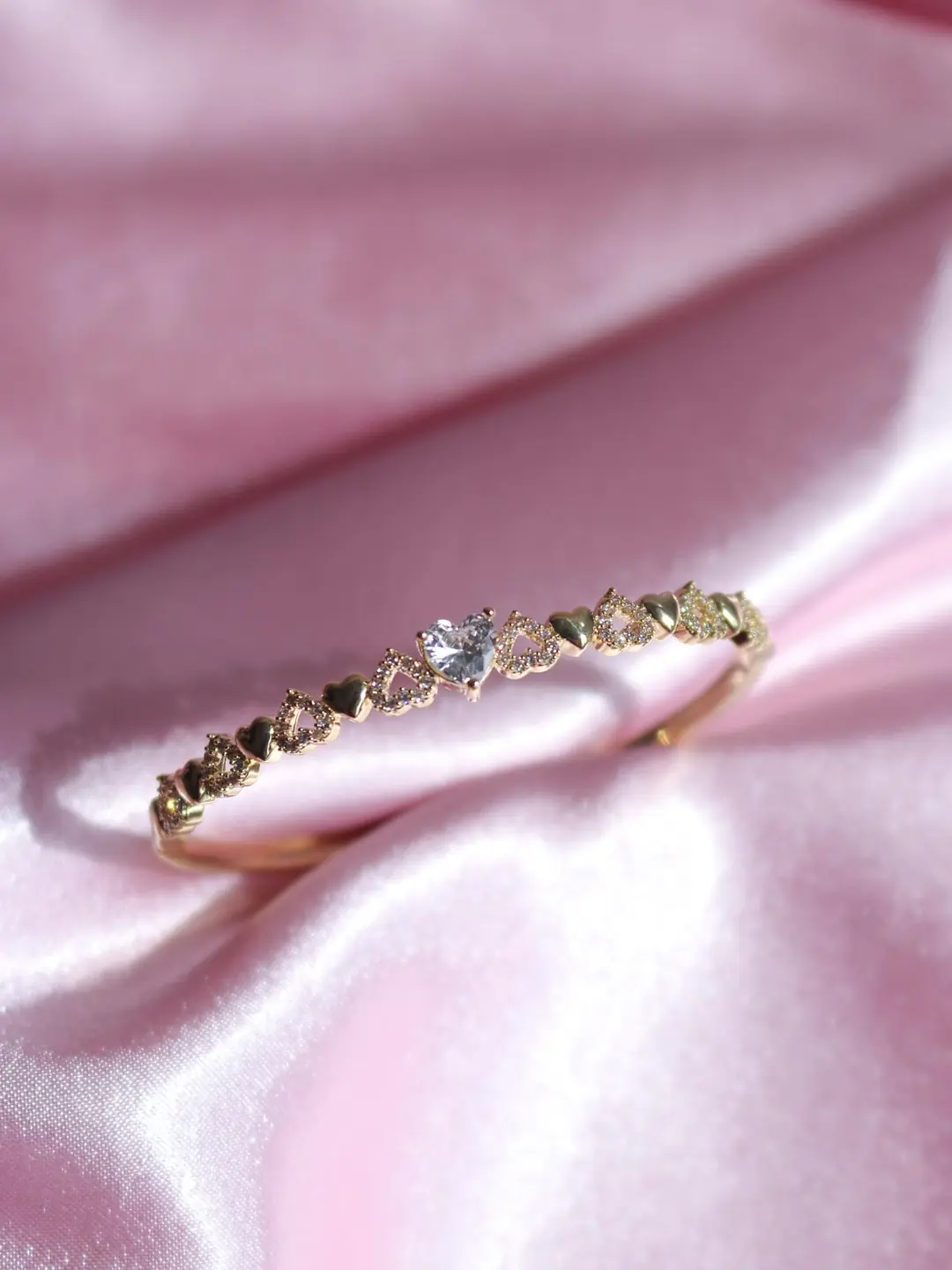 White Multiple Heart Bracelet