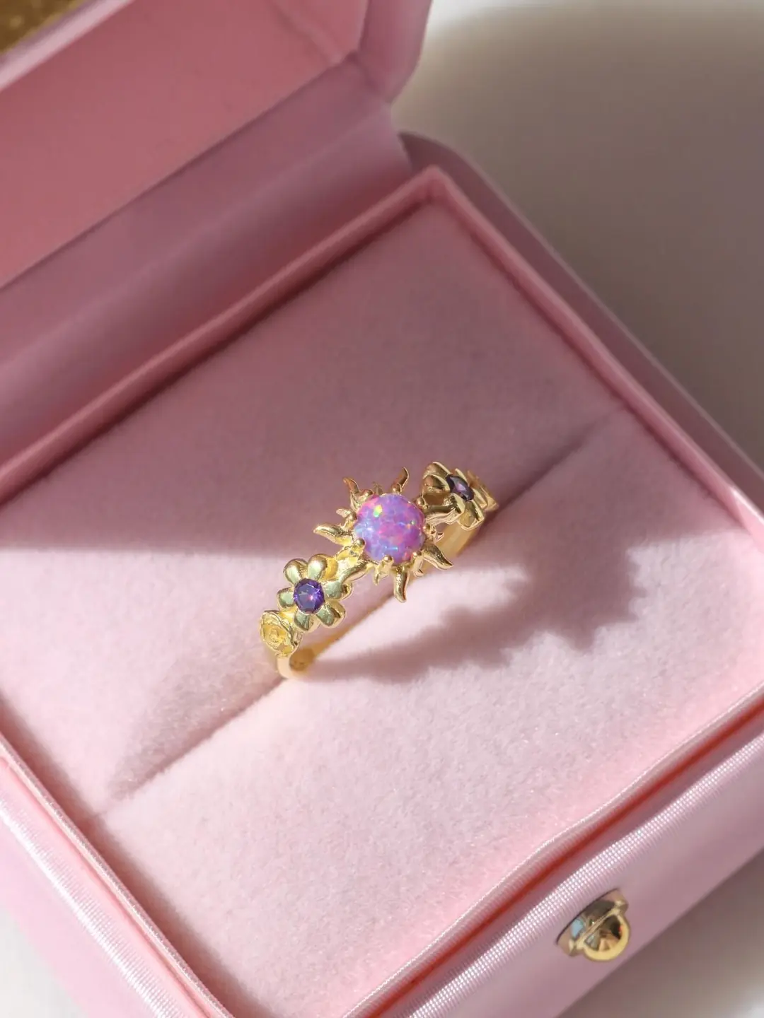 Reorah - Rapunzel Sunflower Opal Ring 925 Silver