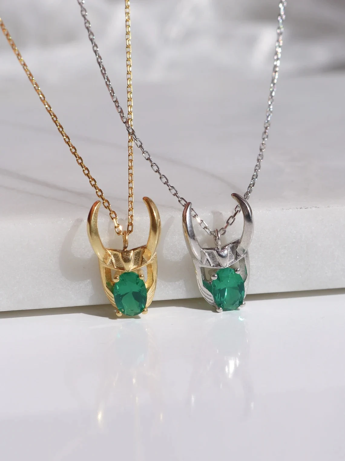 Loki Necklace, Ring 925 Silver Set