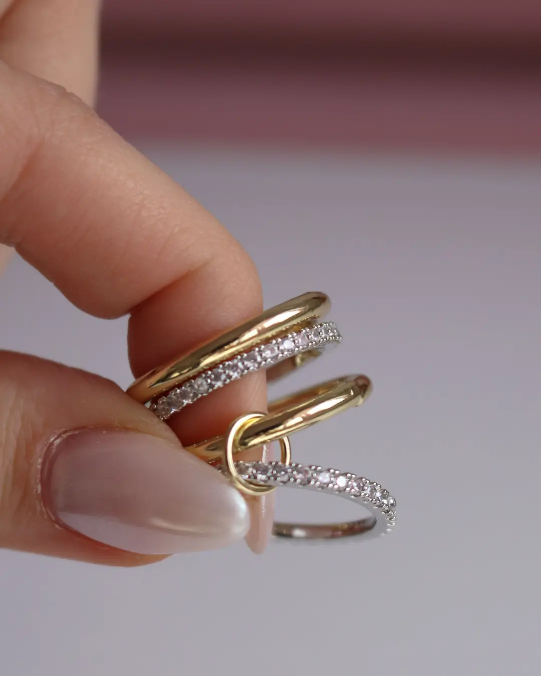 White Multiple Ring (Size 14)