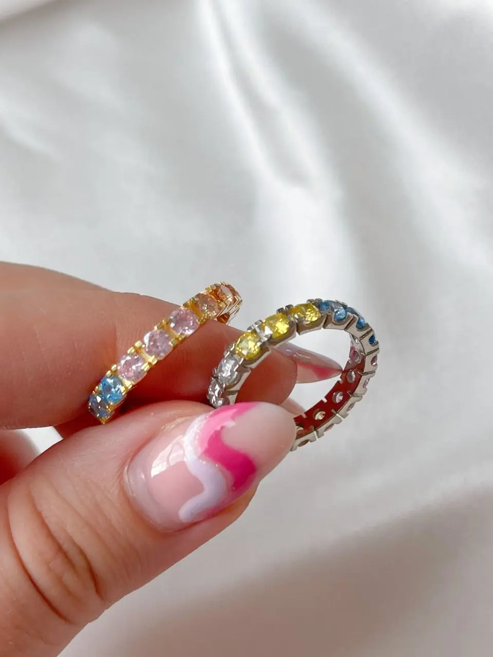 Reorah - Pastel Colored 925 Sterling Silver Ring