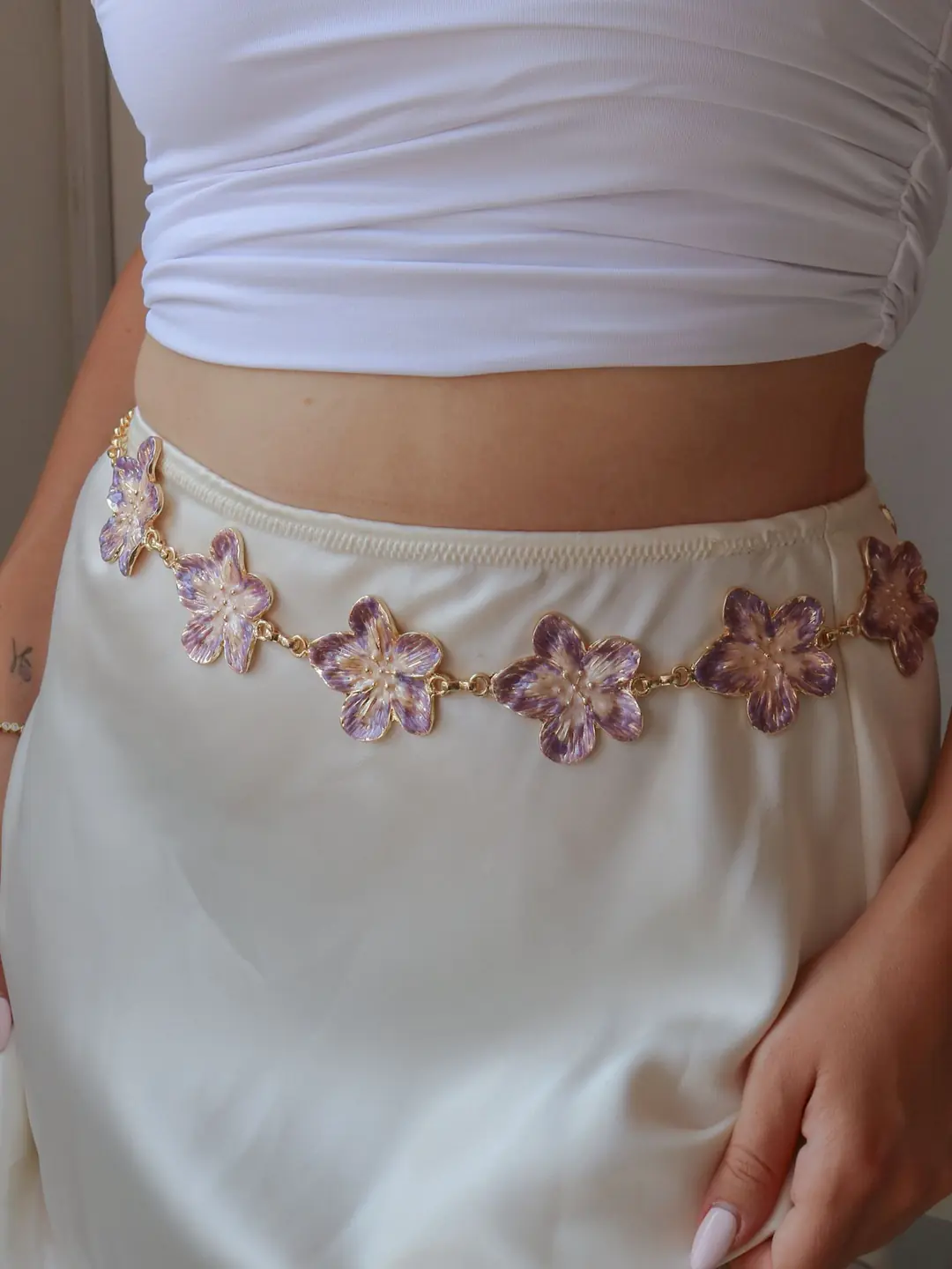 Purple Lotus Flower Belt