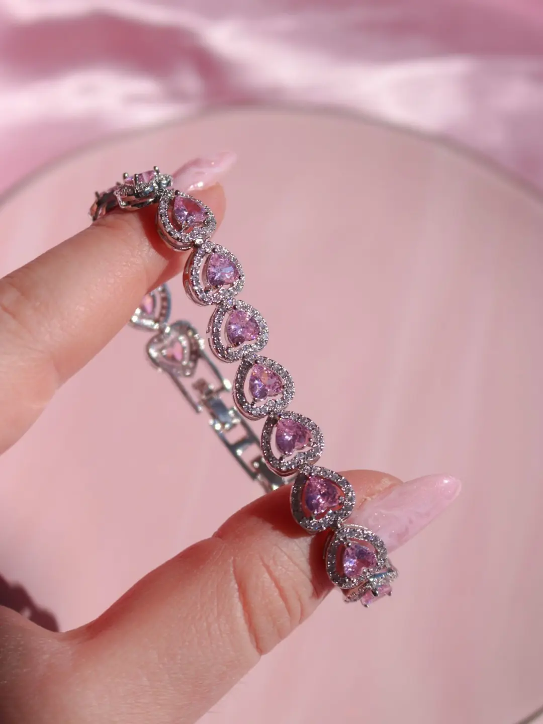 Reorah - Multiple Diamond Heart Bracelet