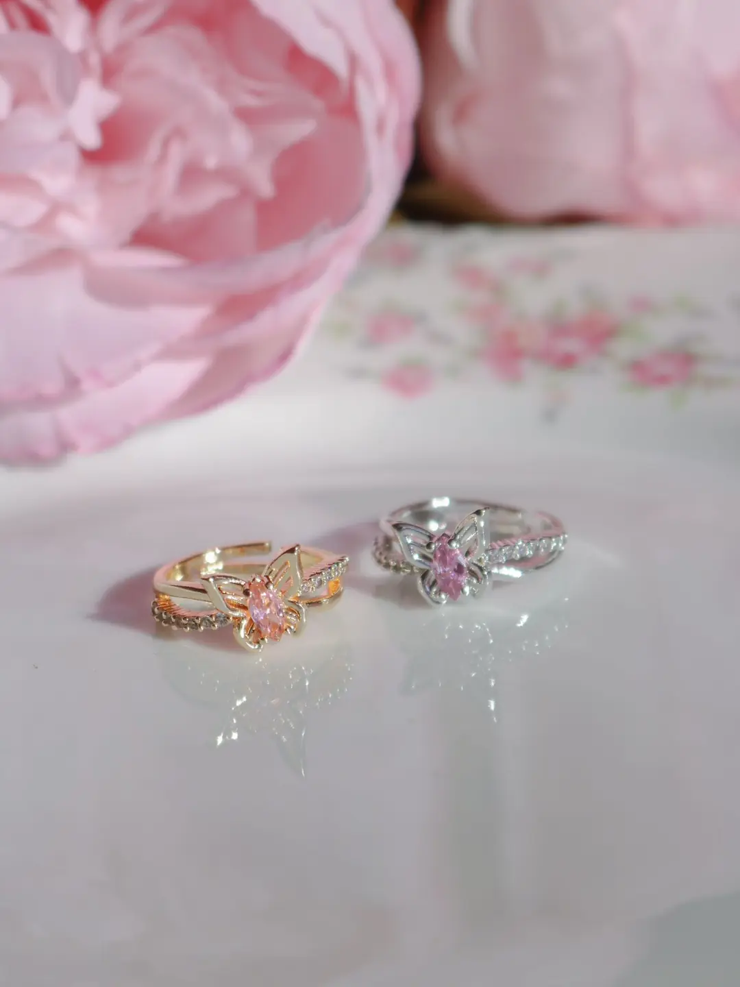 Pink Wings of Love Ring