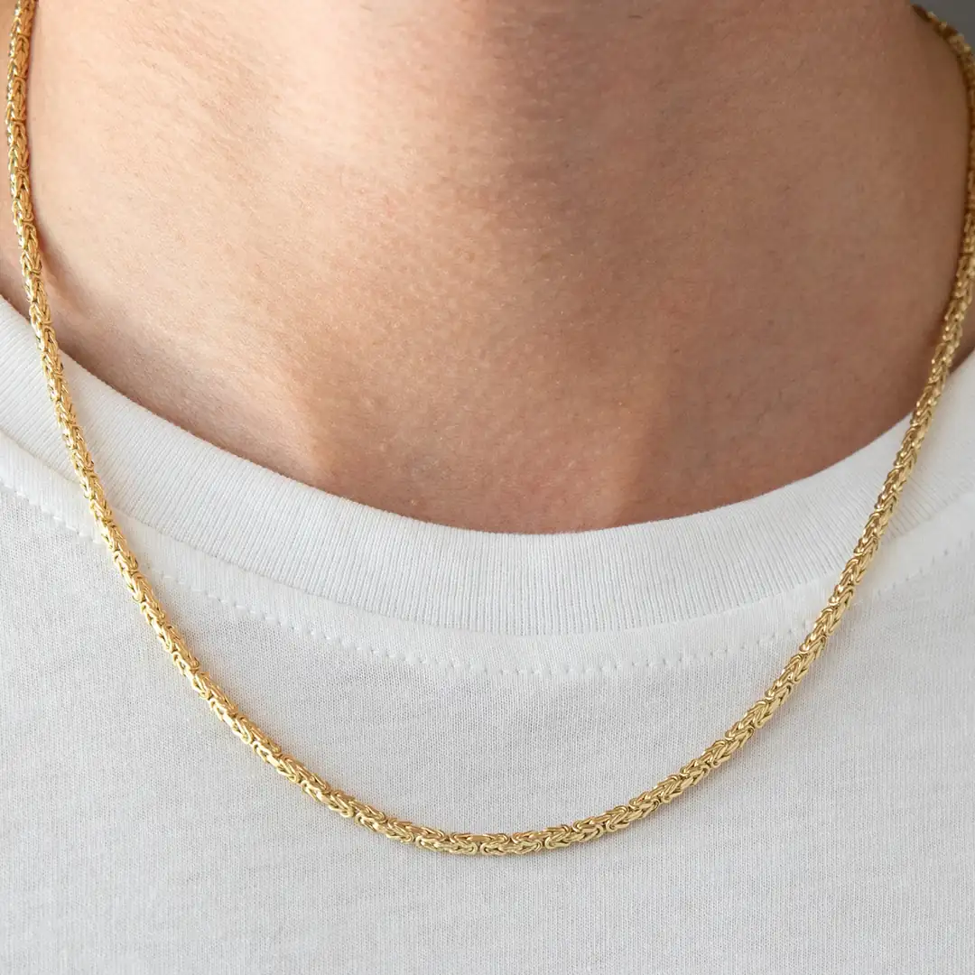 Uşaklıhafız Kuyumculuk - 14 Ayar Altın Kral Zincir Erkek Kolye