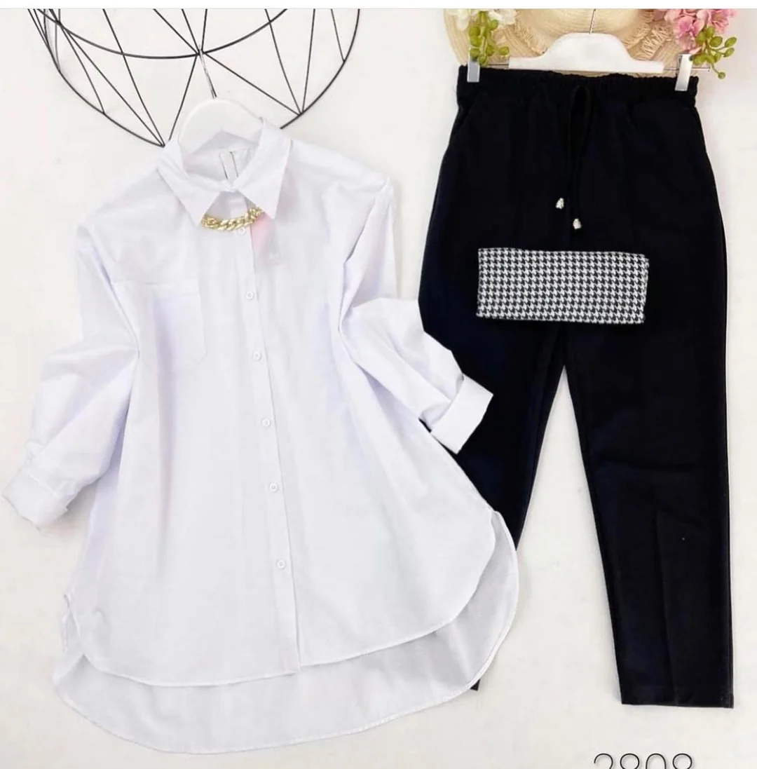 Beyaz Hüma ~ Siyah Scuba - Semre Butik