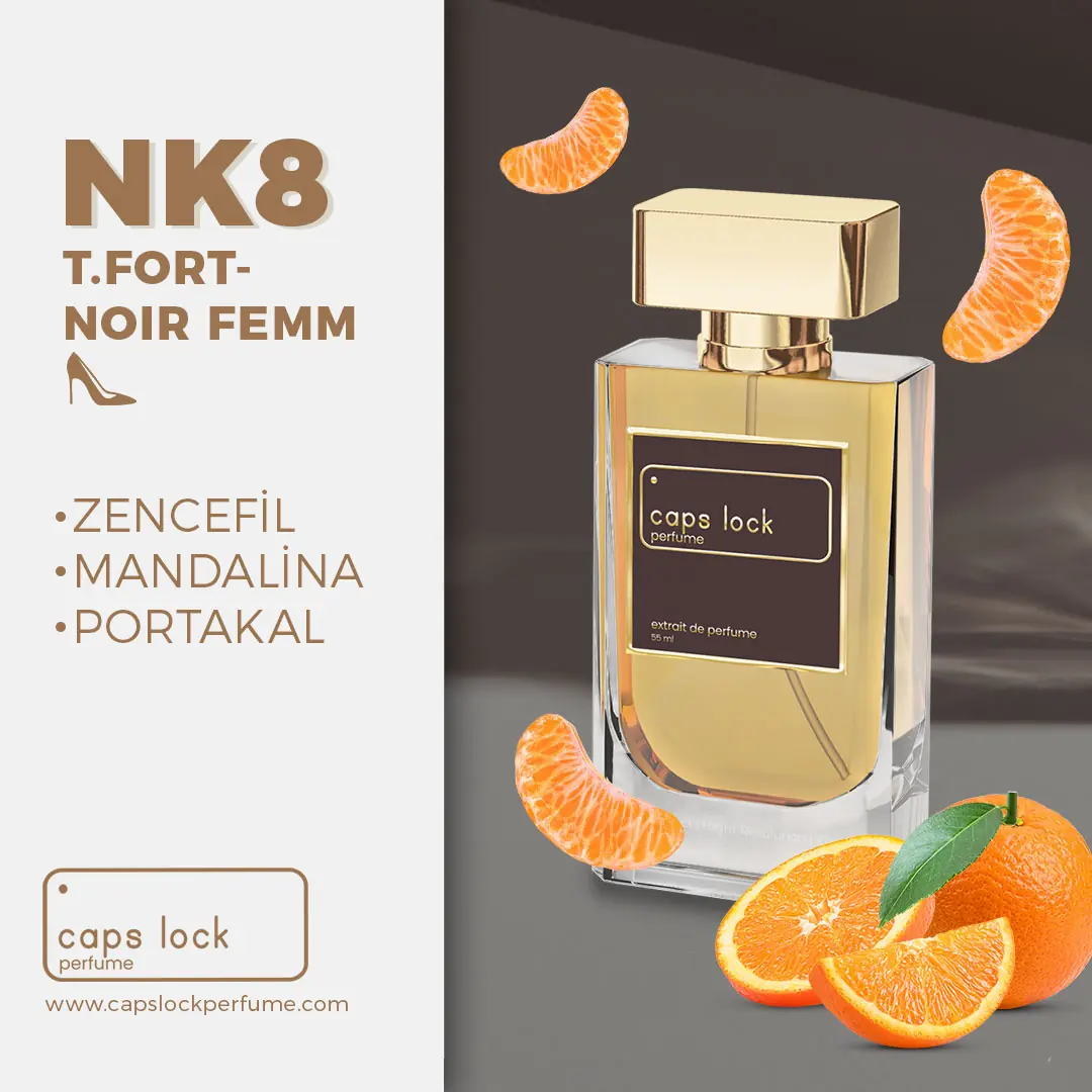 NK08 - CAPS LOCK Perfume (Noir Pour Femme Muadili) 60 ml. ₺ 534.00