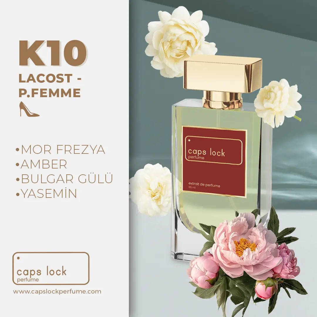 K10 - CAPS LOCK Perfume (Lacost. Pour Femme Muadili) 55 ml. ₺ 690.00