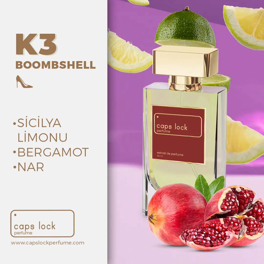 K03 - CAPS LOCK Perfume (Bombshell Muadili) 55 ml. ₺ 517.50