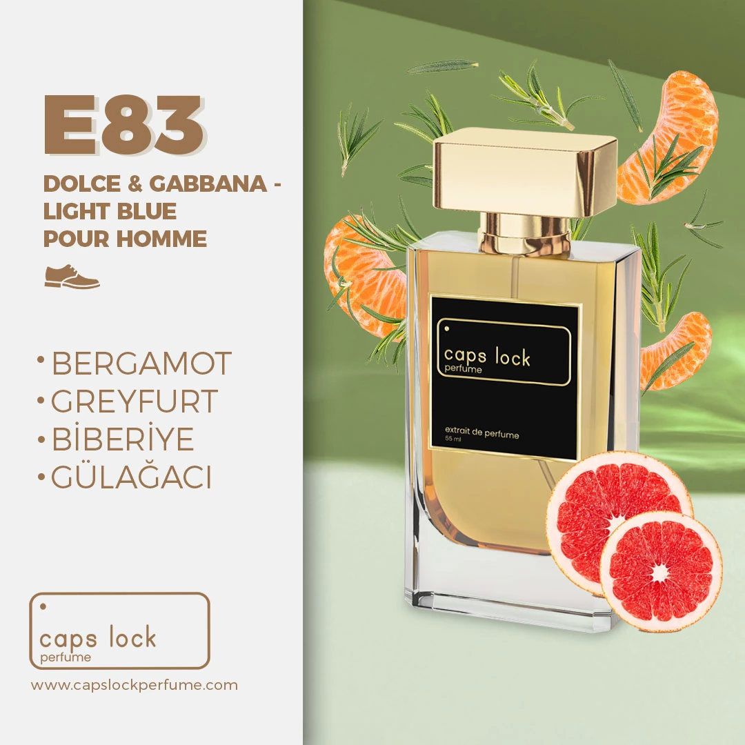 E83 - CAPS LOCK Perfume (Dolce & Gabbana-Light Blue Pour Homme Muadili ...