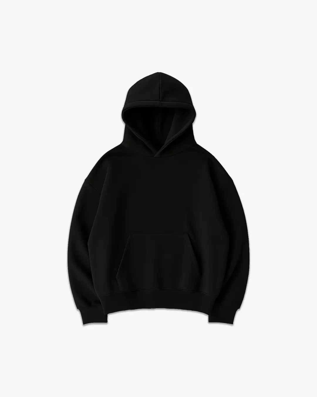 Heavyweight Boxy Fit Basic Hoodie – Siyah