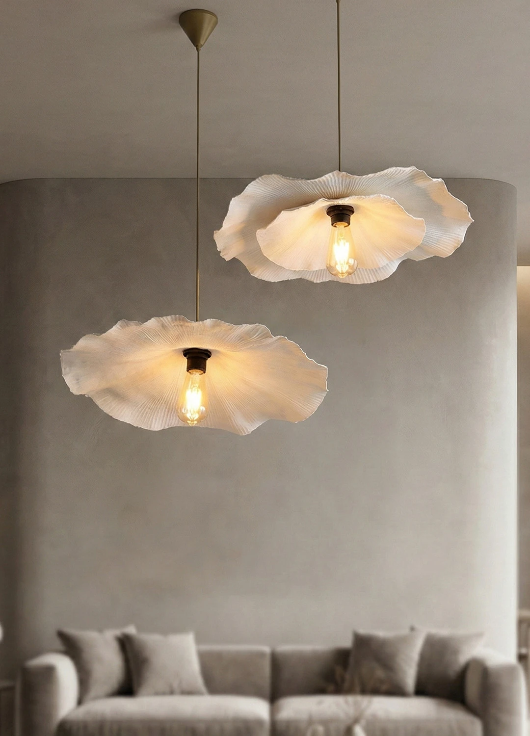 2'li Modern Avf İki Katlı Sarkıt Avize & 60 cm Avize