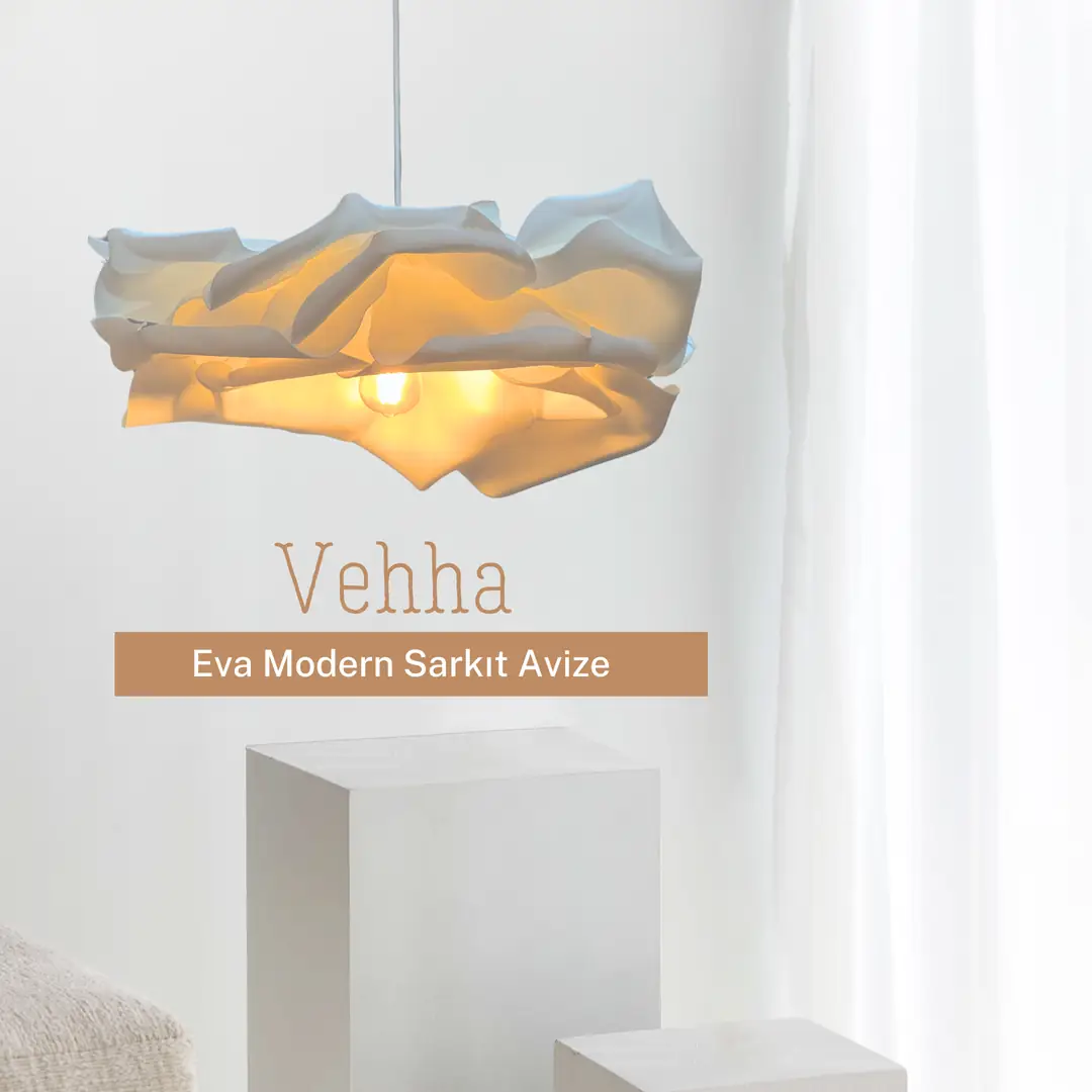 Vehha Tasarım Eva Beyaz Modern Sarkıt Avize