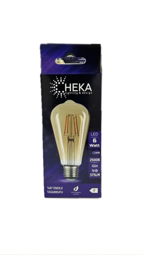Maison Avf Heka Led Ampul 6 Watt 2500k E27 Gün Işığı Rustik Bohem Yüksek Işık Gücü Lighting Lamba