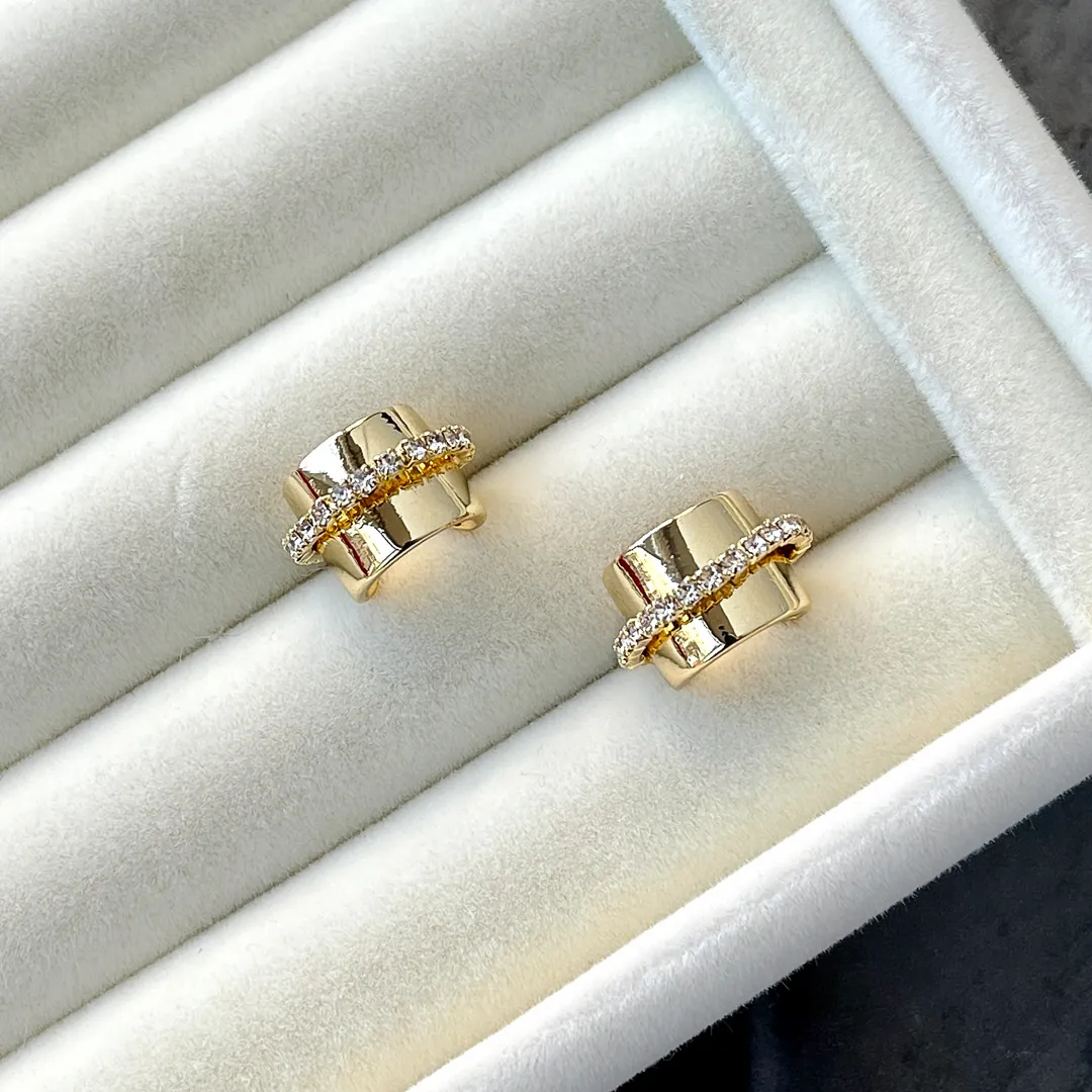 Zirkon Taşlı Plaka Earcuff (Tekli)