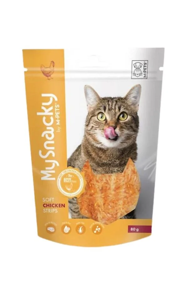 M-PETS SOFT CHICKEN STRIPS KEDİ ÖDÜLÜ 80GR - Petpal