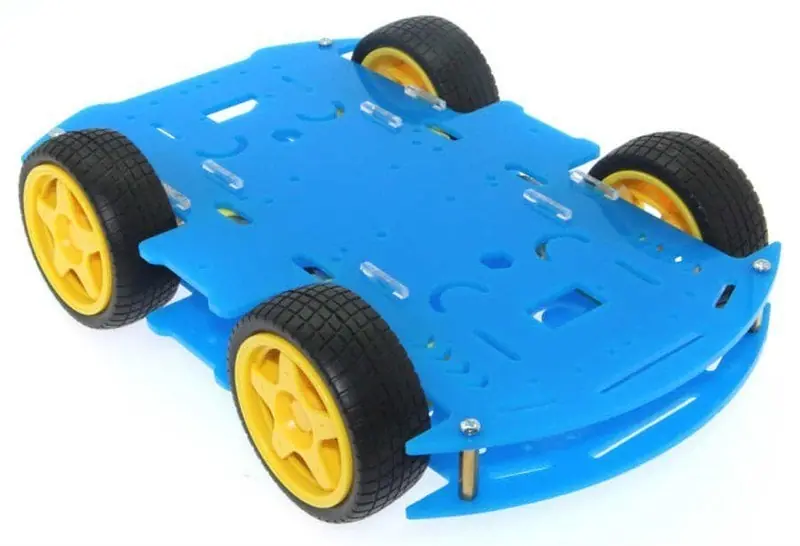 4WD Mobile Robot Kit - Blue $ 25.00 | Sumozade.com
