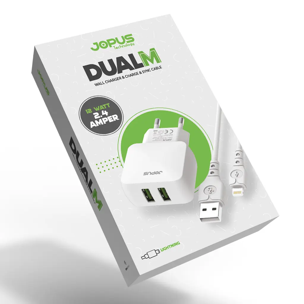 Dualm Universal Lightning 2 in 1 Şarj Seti - JOPUS