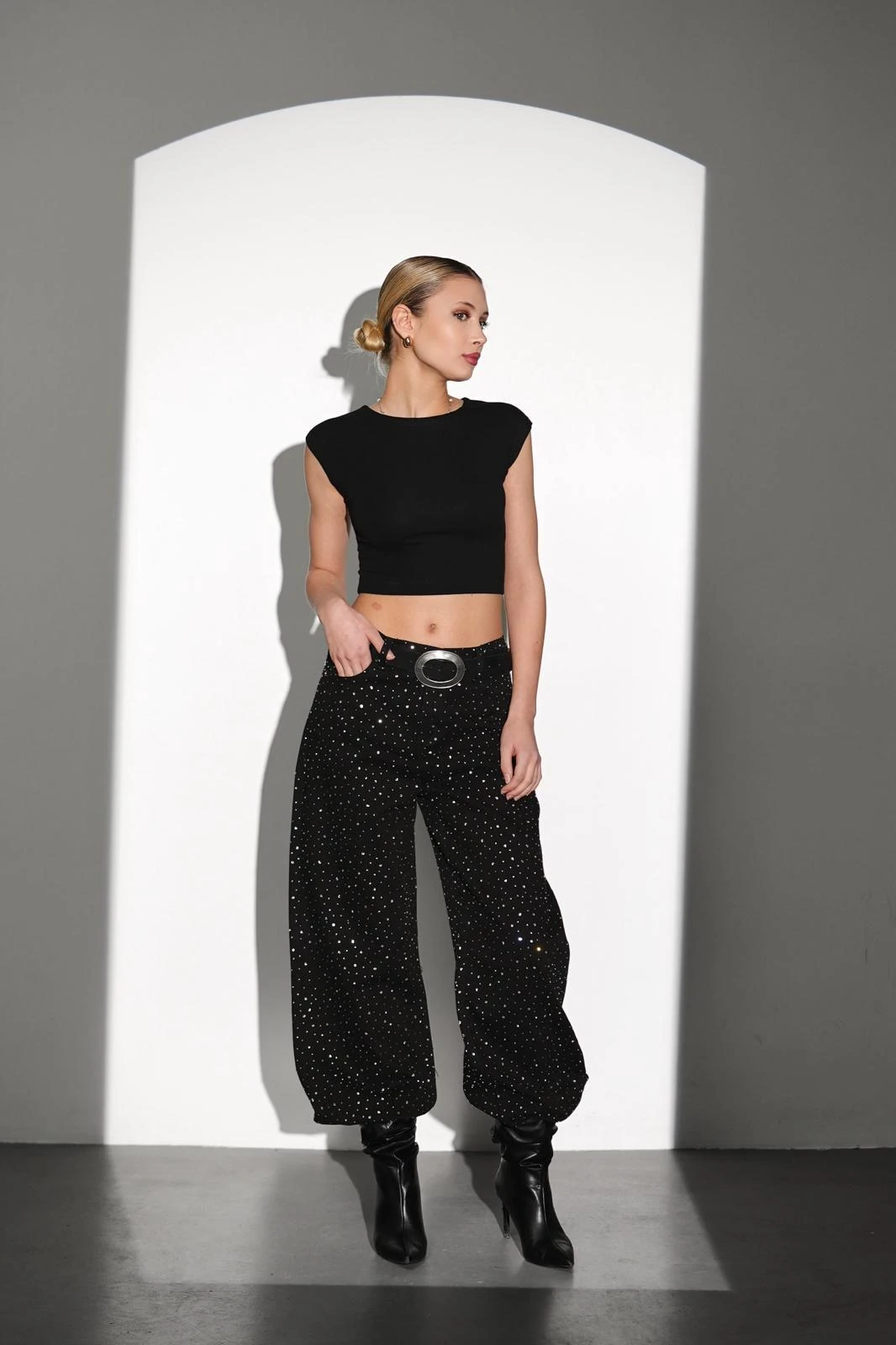 Loose Yıkamalı Mavi Baggy Jean