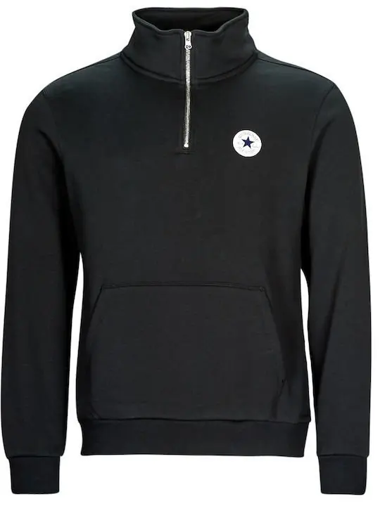 All Star Retro Quarter Zip Black Sweatshirt