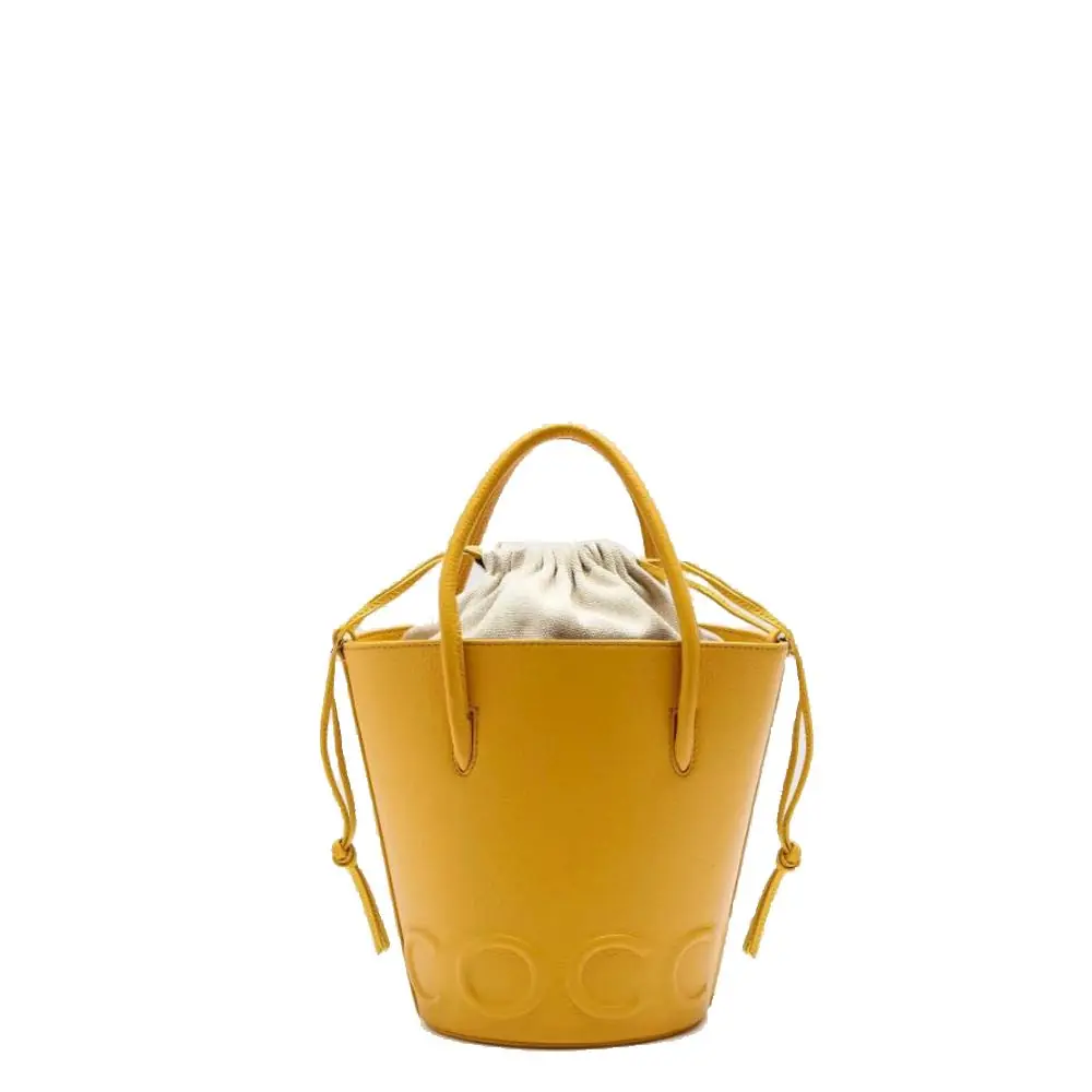 Myrtha Maxi Logo Soleado Yellow Bucket Bag E1 QBB 23 01 01