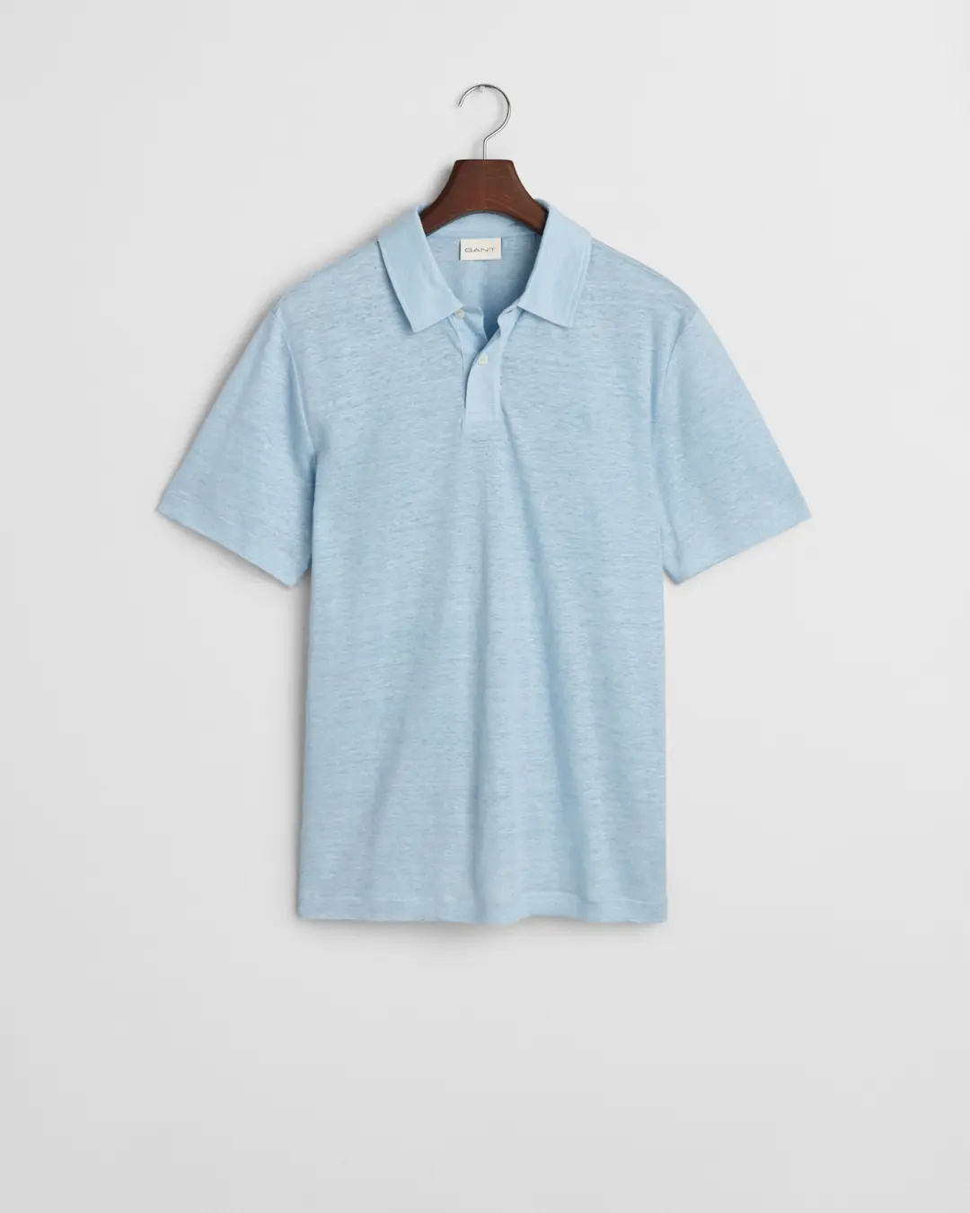 Light Blue Linen Polo T-Shirt 2014034
