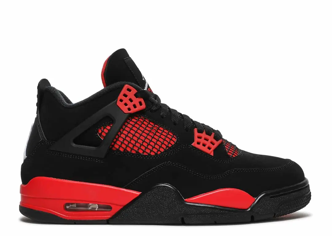 Retro 4 Thunder Red – Siyah/Kırmızı Sneaker Street Stil