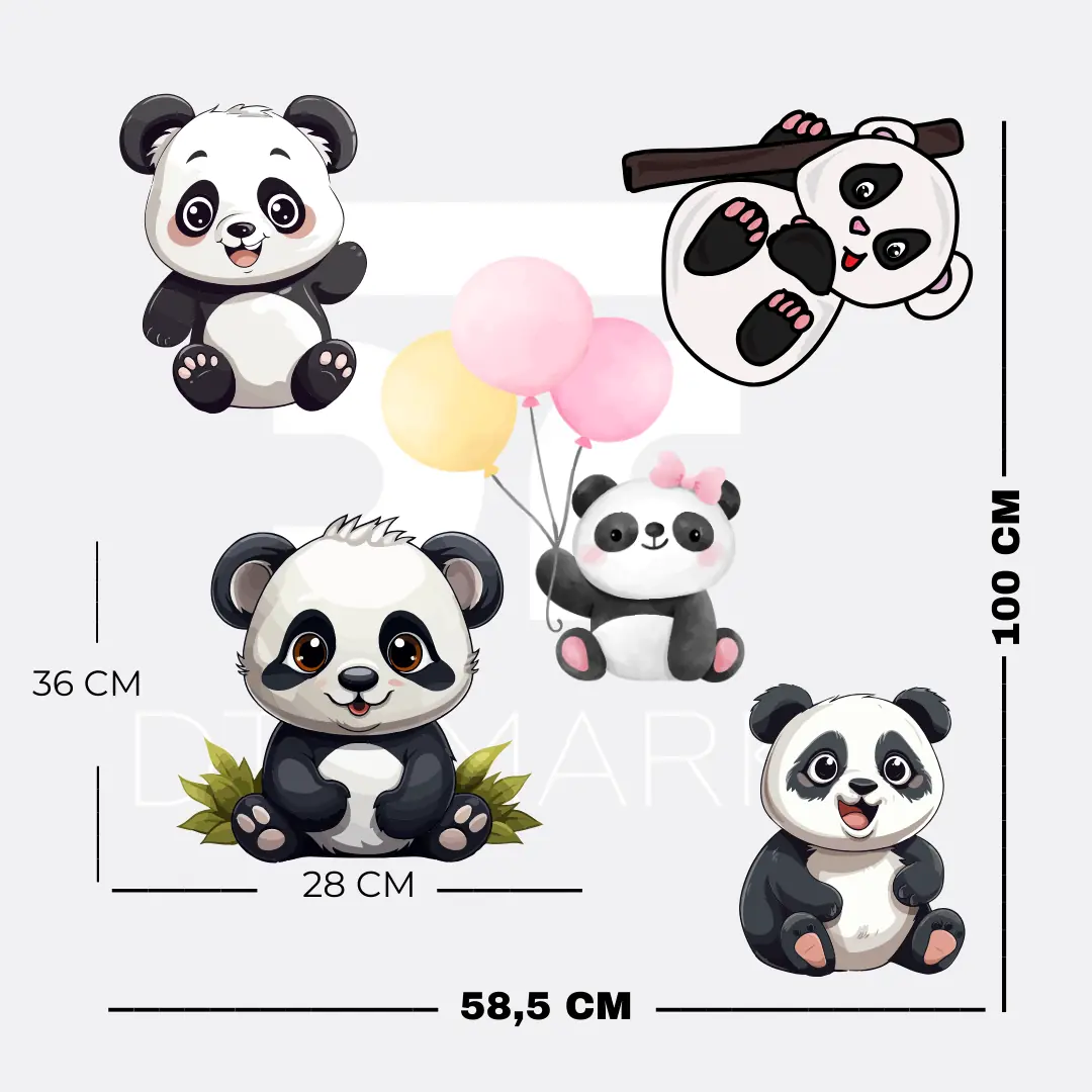 Hazır "Panda" DTF Baskı Folyosu