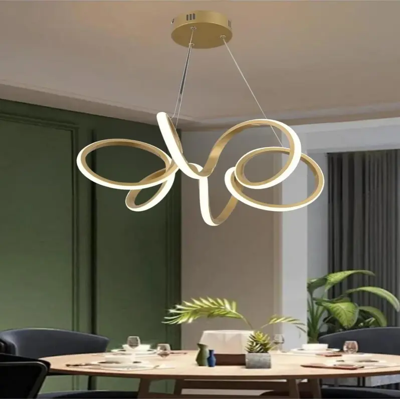 Eskitme Modern Sarkıt Led Avize Salon Mutfak Oda Hol Ledli Avize Beyaz Işık